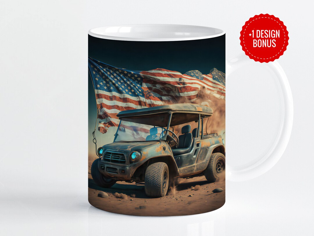 Golf Car Mug Wrap Sublimation Template, 11oz & 15oz Designs, Cricut Mug ...