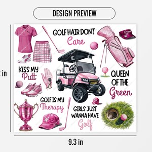 Women Golf Tumbler Wrap Sublimation Design, Skinny 20oz Straight ...