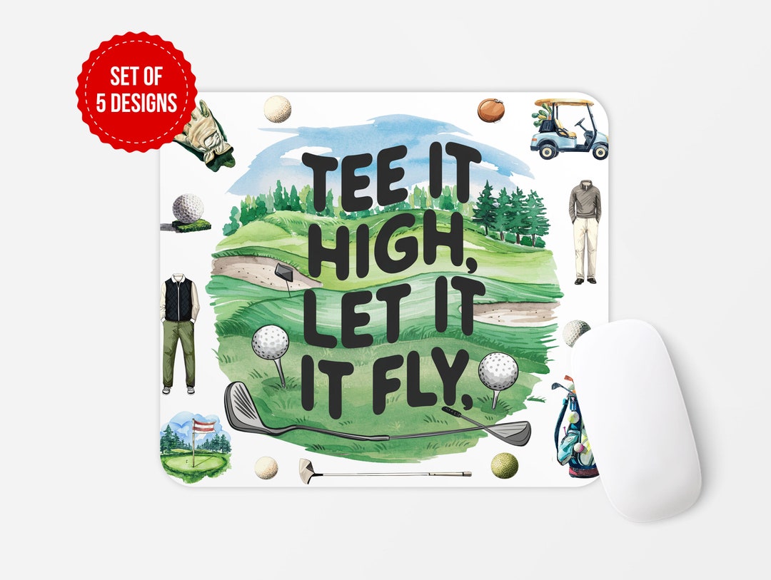 Golf Mouse Pad PNG Sublimation Design, Square Round Mouse Pad Sublimate ...