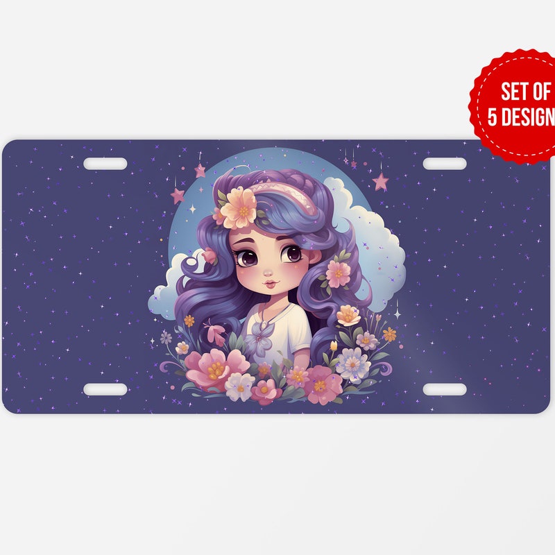 Anime Girl License Plate - Etsy
