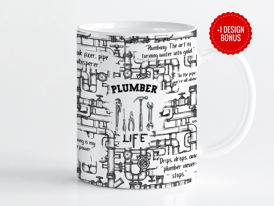 Plumber Life Mug Wrap Sublimation Template, 11oz & 15oz Designs, Cricut ...