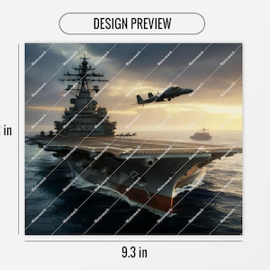 Aircraft Carrier Tumbler Wrap Sublimation Design, Air Forces and ...