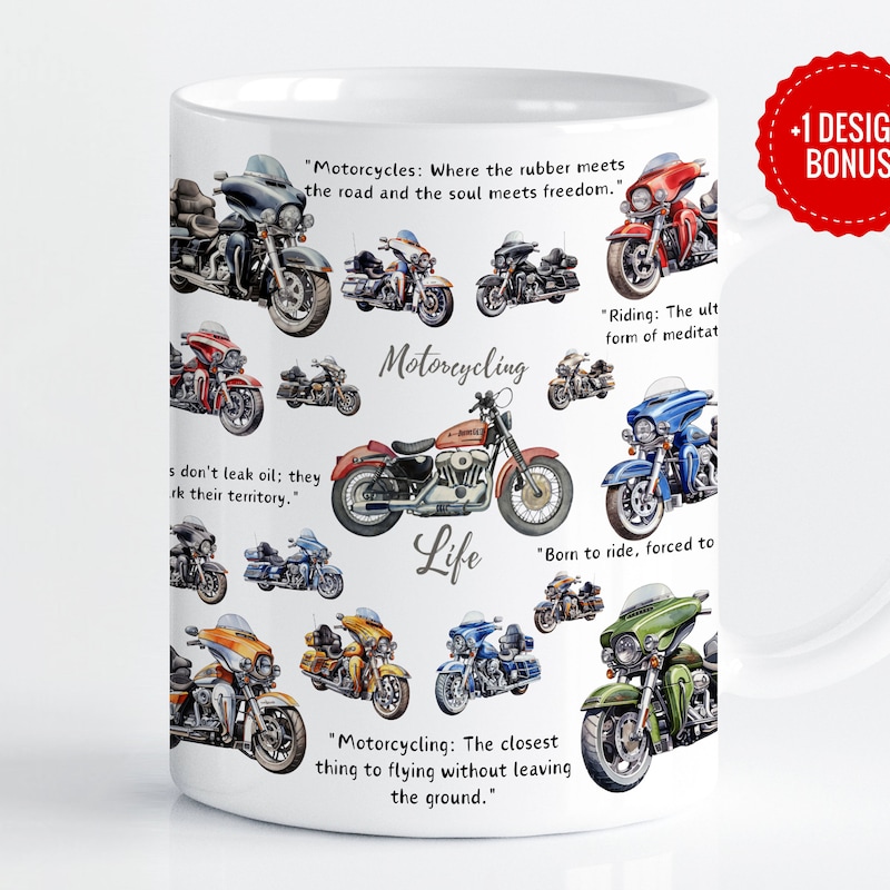 Motorcycle Mug 15oz - Etsy