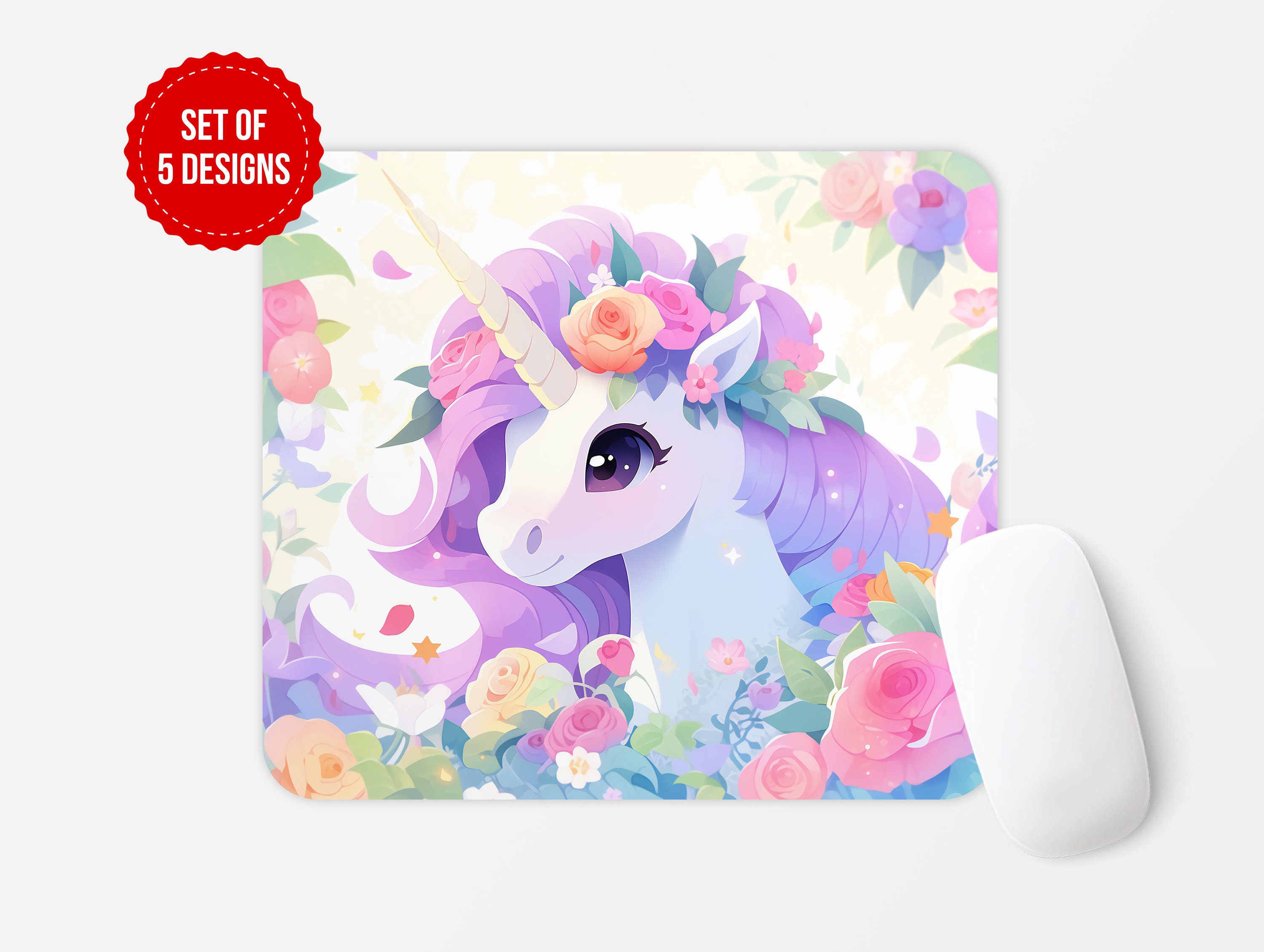 Unicorn Mouse Pad PNG Sublimation Design Square Round Mouse - Etsy