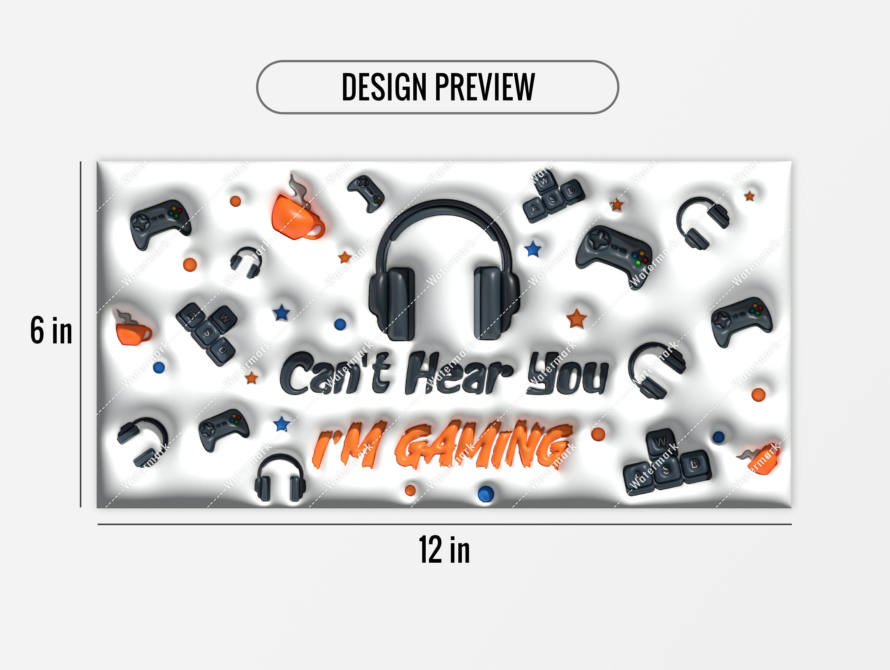 Can't Hear You I'm Gaming License Plate Sublimation - Etsy