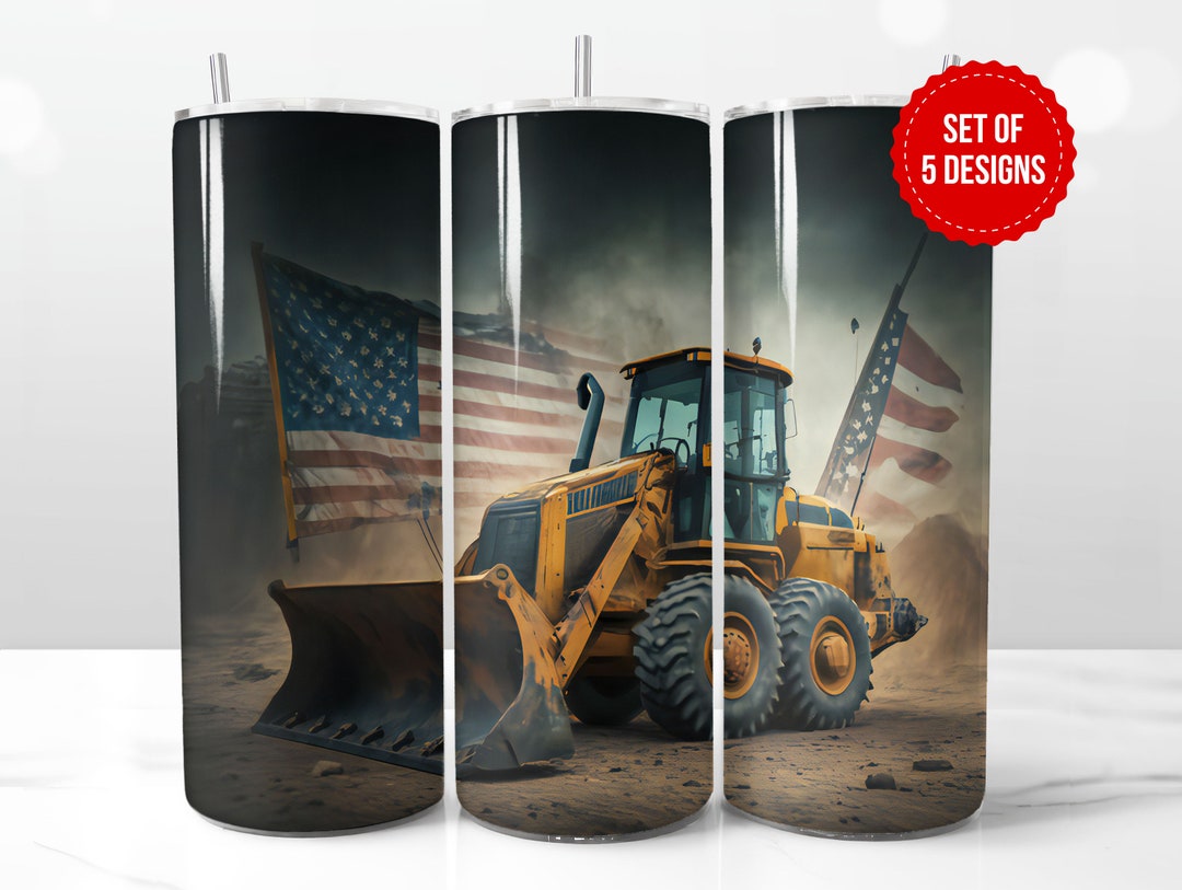 USA Backhoe Driver Tumbler Wrap Sublimation Design, Skinny 20oz ...