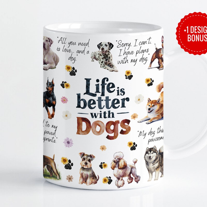 Travel Mug With Dogs On - Etsy UK