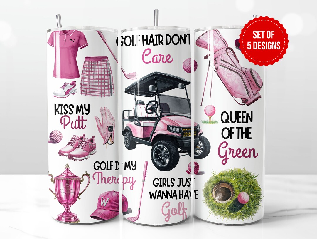 Women Golf Tumbler Wrap Sublimation Design, Skinny 20oz Straight ...