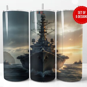 Warship Tumbler Wrap Sublimation Design, USA Marines Forces Military ...