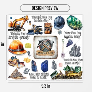 Mining Life Tumbler Wrap Sublimation Design, Skinny 20oz Straight ...