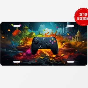 Gaming License Plate Sublimation Design, Gaming Gifts for Him Car ...
