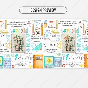 Math Life Mug Wrap Sublimation Template, 11oz & 15oz Designs ...