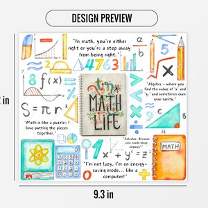 Math Life Tumbler Wrap Sublimation Design, Mathematics Lover Gift for ...