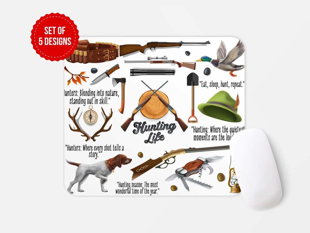 Hunting Life Mouse Pad PNG Sublimation Design, Square Round Mouse Pad ...
