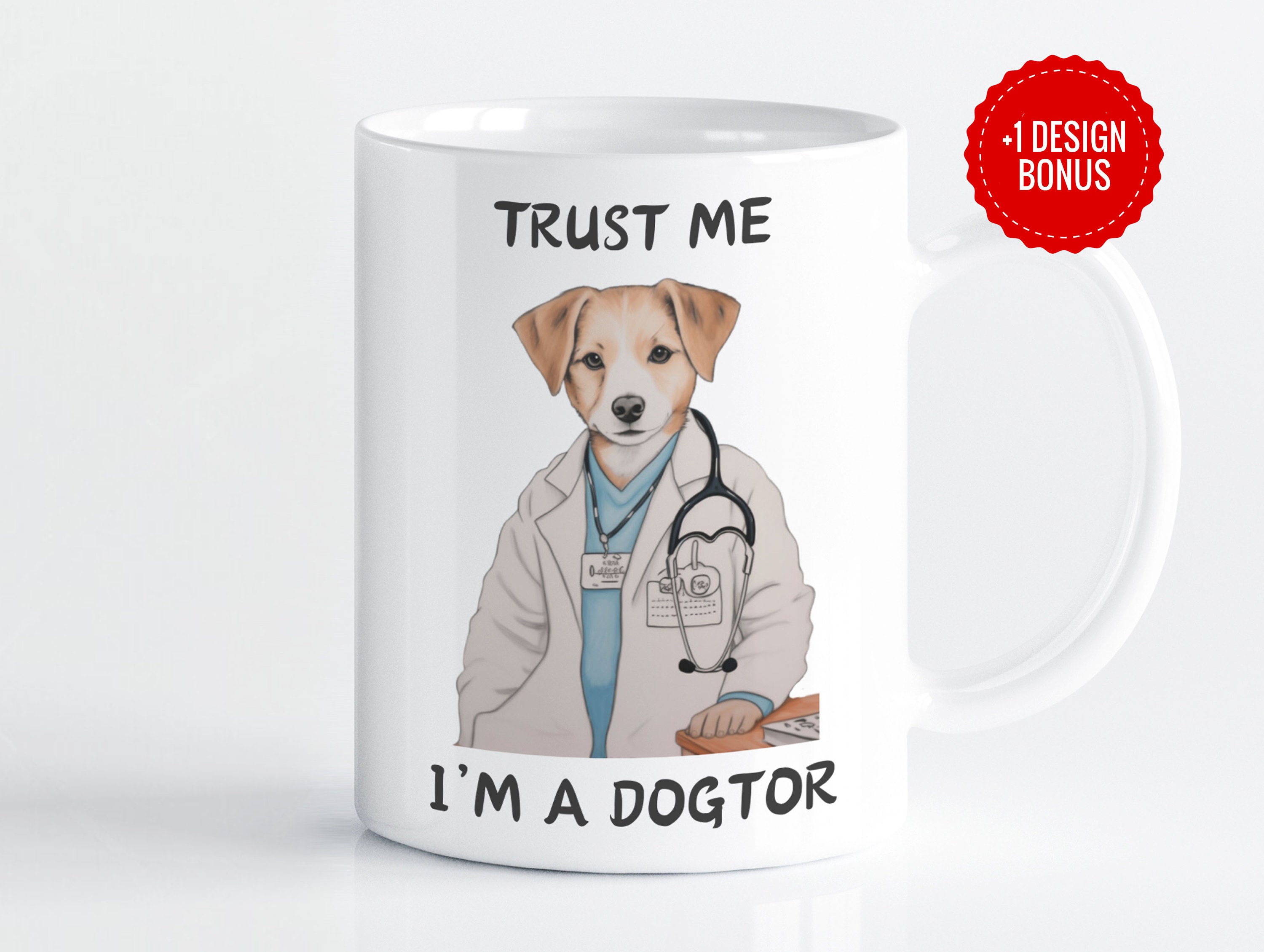 Dogtor Mug Wrap Sublimation Template, 11oz 15oz Designs, Funny Doctor ...
