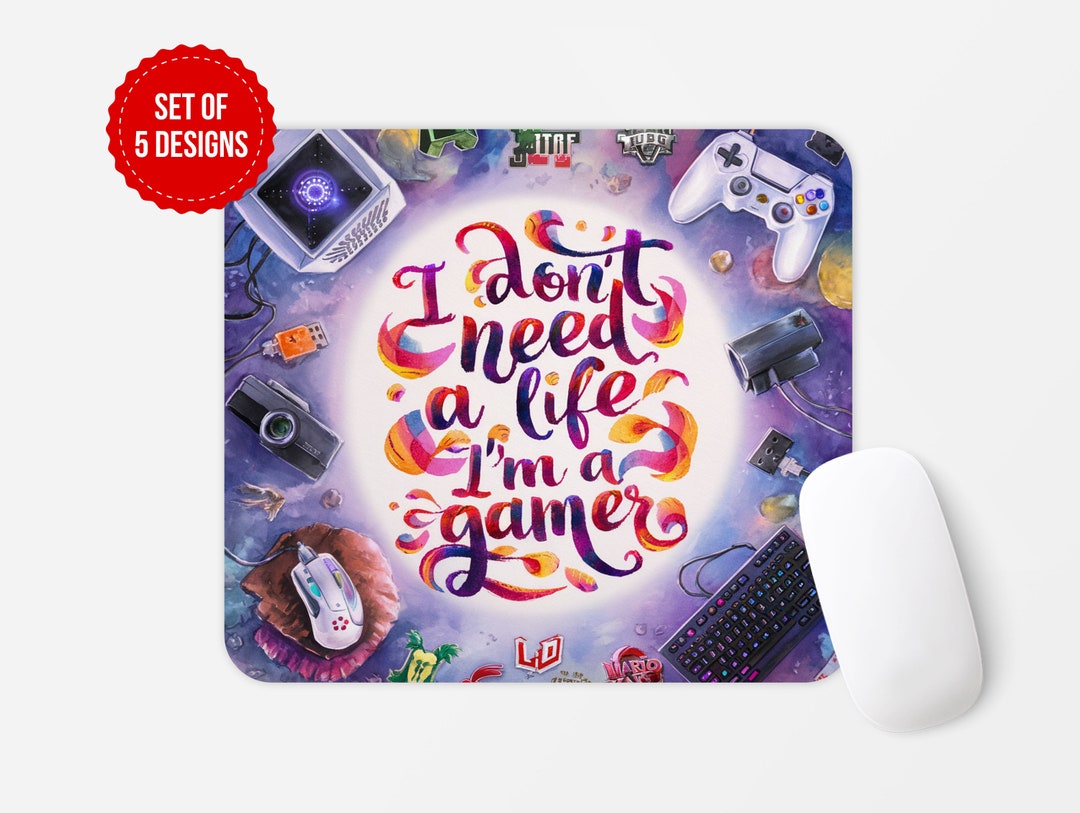 Gaming Mouse Pad PNG Sublimation Design, Square Round Mouse Pad ...