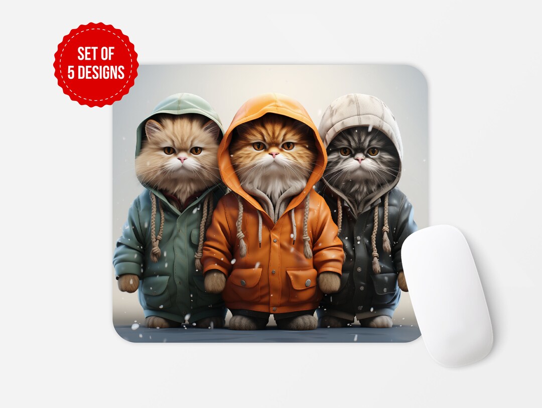 Grumpy Cats Squad Mouse Pad PNG Sublimation Design, Funny Cat Lover ...