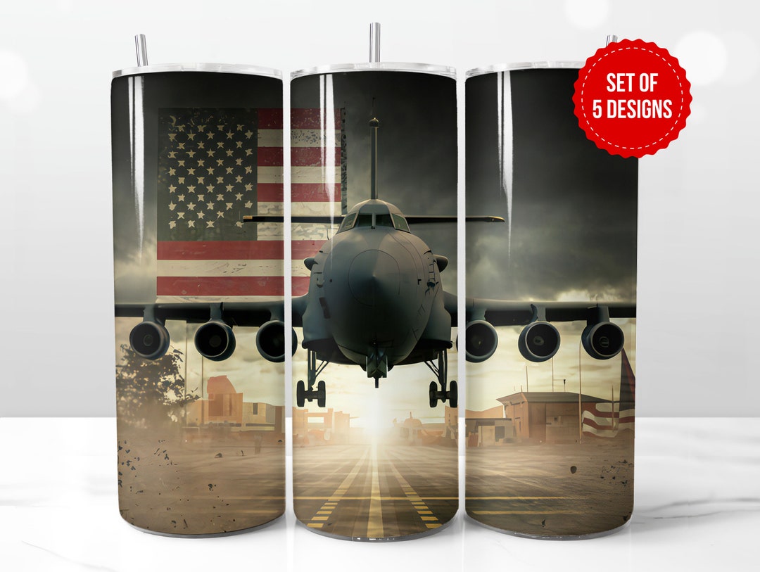 Army Transport Aircraft Tumbler Wrap Sublimation Design, US Air Forces ...