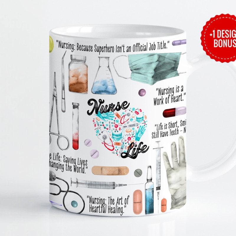 Nurse and Coffee Sticker - Etsy UK