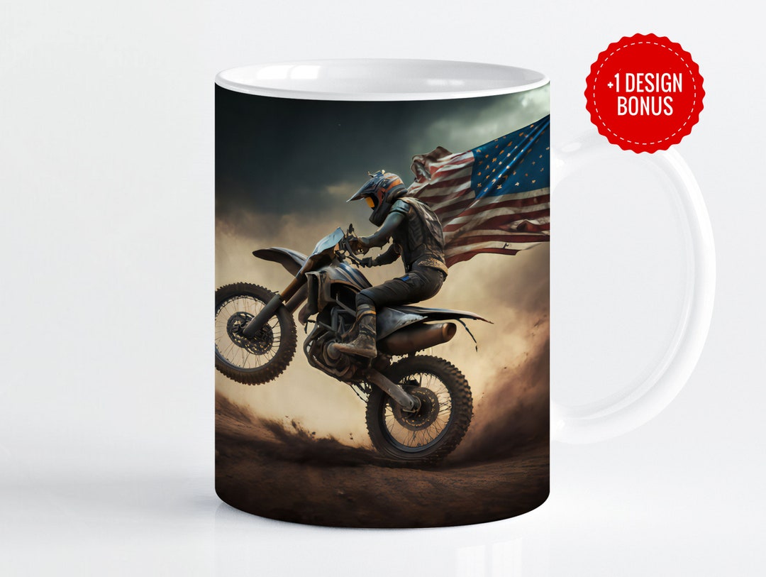 Dirt Bike Mug Wrap Sublimation Template, 11oz & 15oz Designs, Motocross ...
