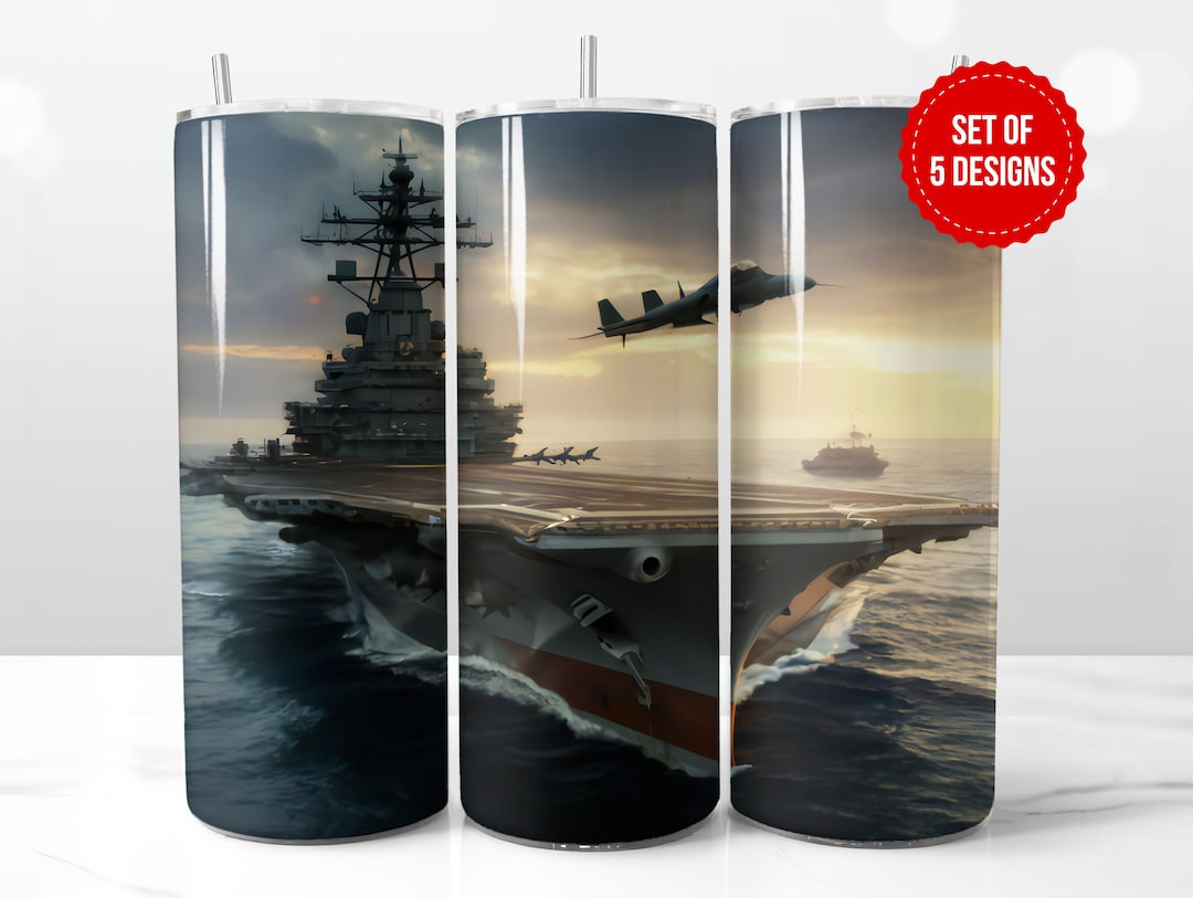 Aircraft Carrier Tumbler Wrap Sublimation Design, Air Forces and ...