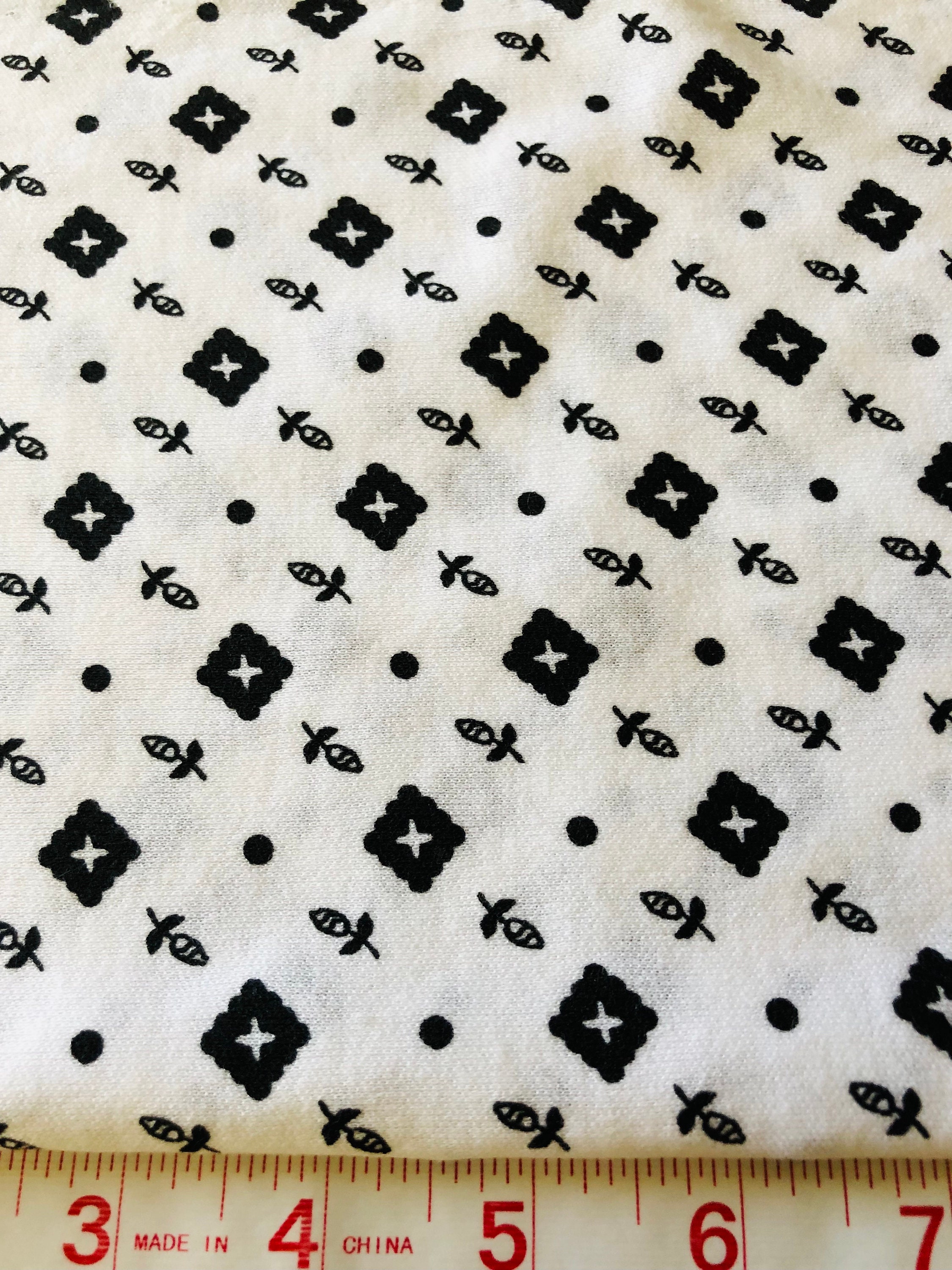 WIDE WIDTH White Knit Fabric Black and White Knit Fabric by - Etsy
