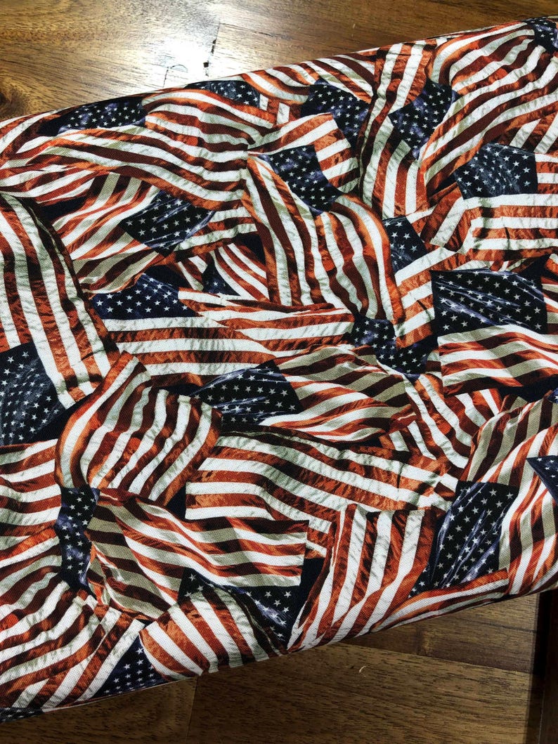 Packed American Flags Fabric From the Path to Freedom Collection by ...
