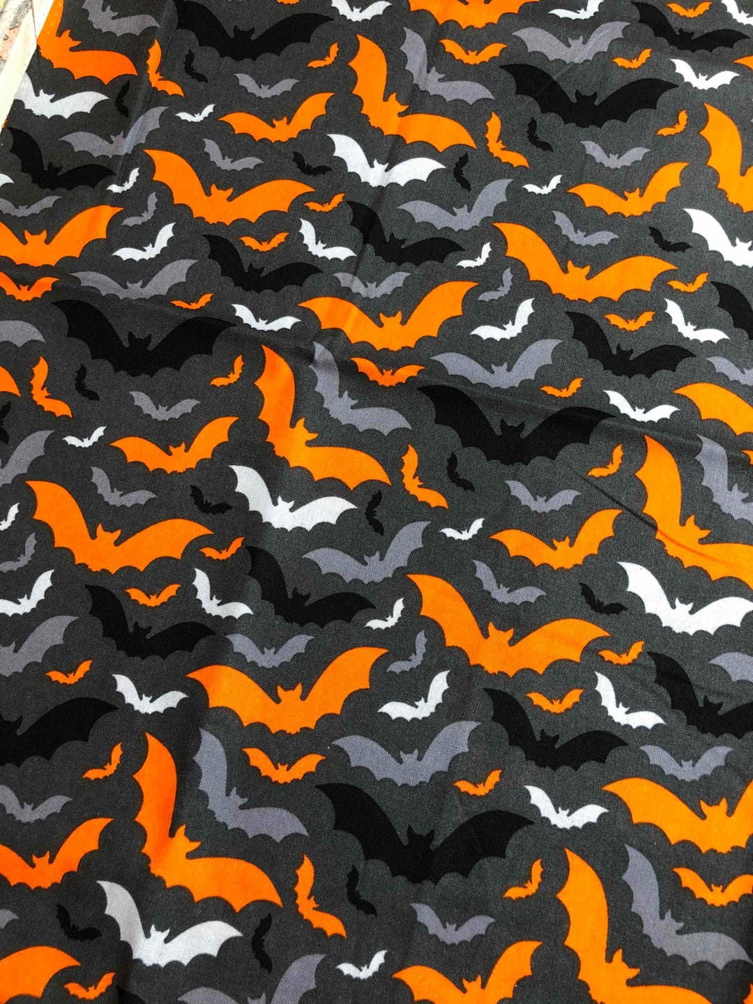 Halloween Bat Fabric, 100% Cotton Fabric, Sewing, Quilting Fabric ...