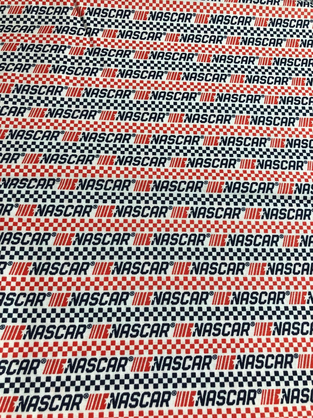 Licensed NASCAR Fabric, 100% Cotton Fabric, Sewing, Checkered Flag ...