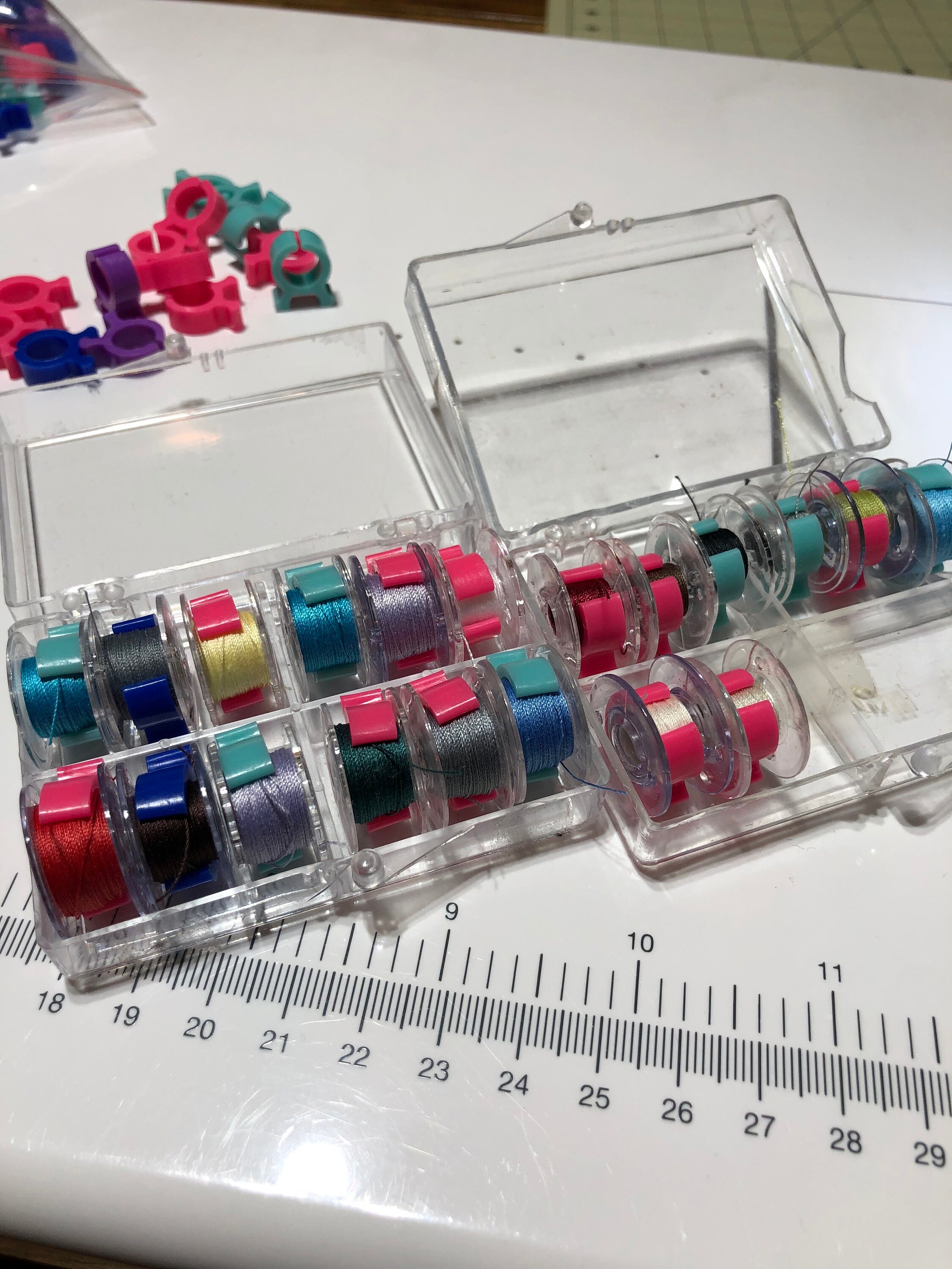 Set of 12 Bobbin Savers, Bobbin Thread Holder, Bobbin Case, Spool ...