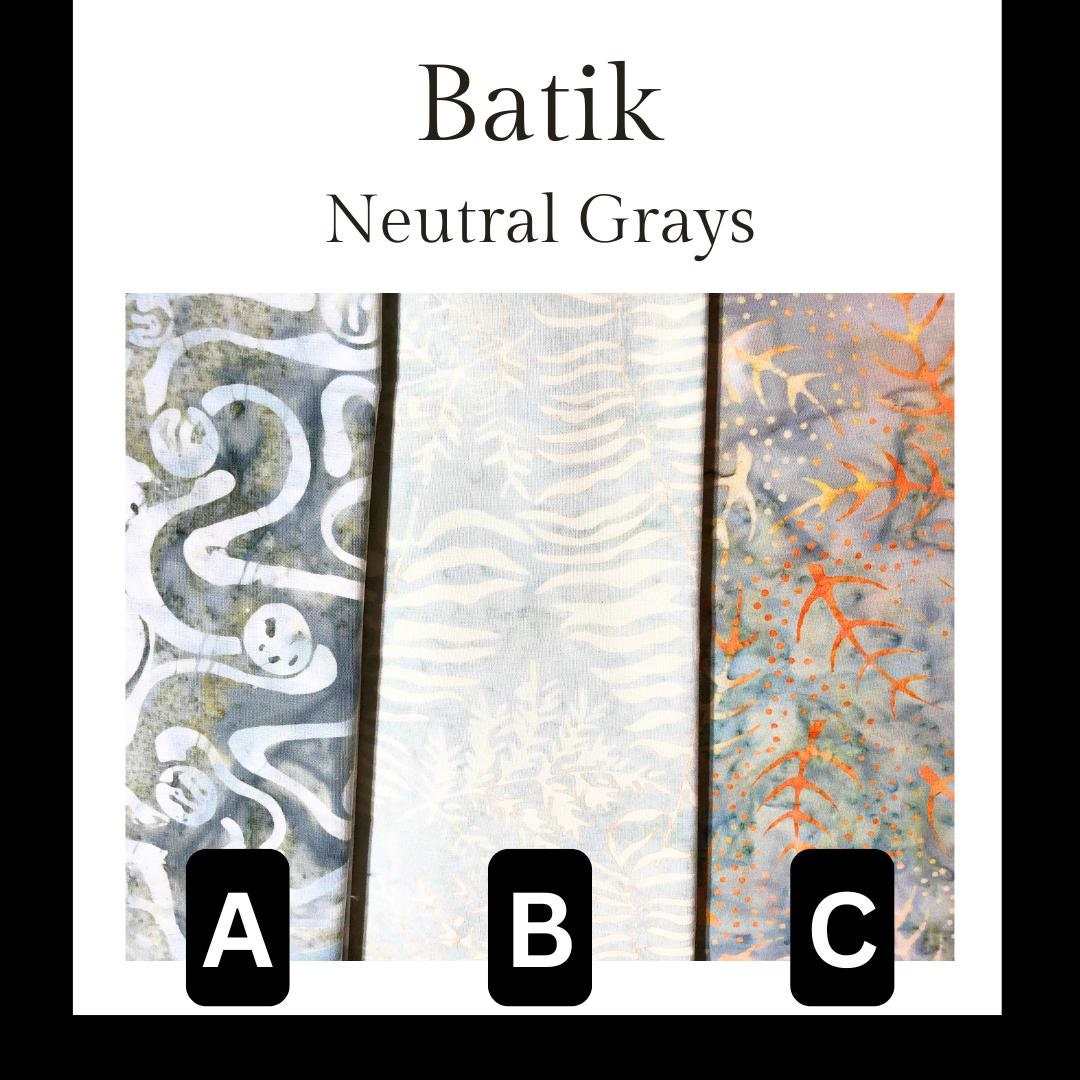 Batik Neutral Grays, Sewing, Quilting Fabric, Cotton Fabric, Gray Batik ...