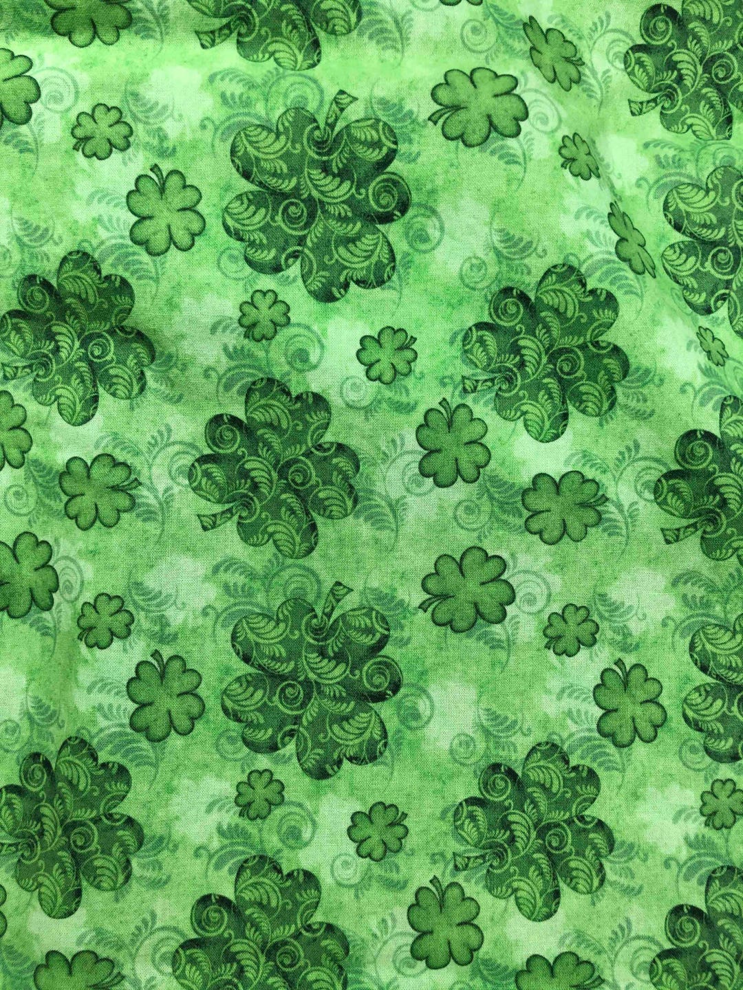 Shamrocks St Patrick S Day Fabric 100 Cotton Quilting Fabric Sewing