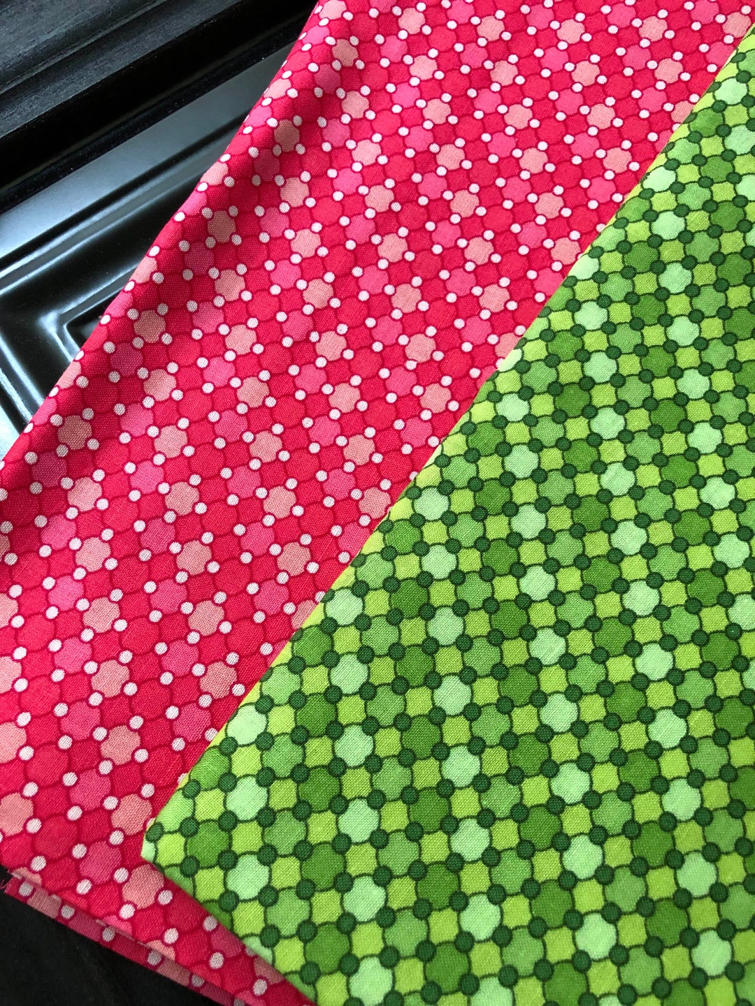 Dot Geometric 100% Cotton Fabric, Pink Dot Fabric, Green Dot Fabric ...