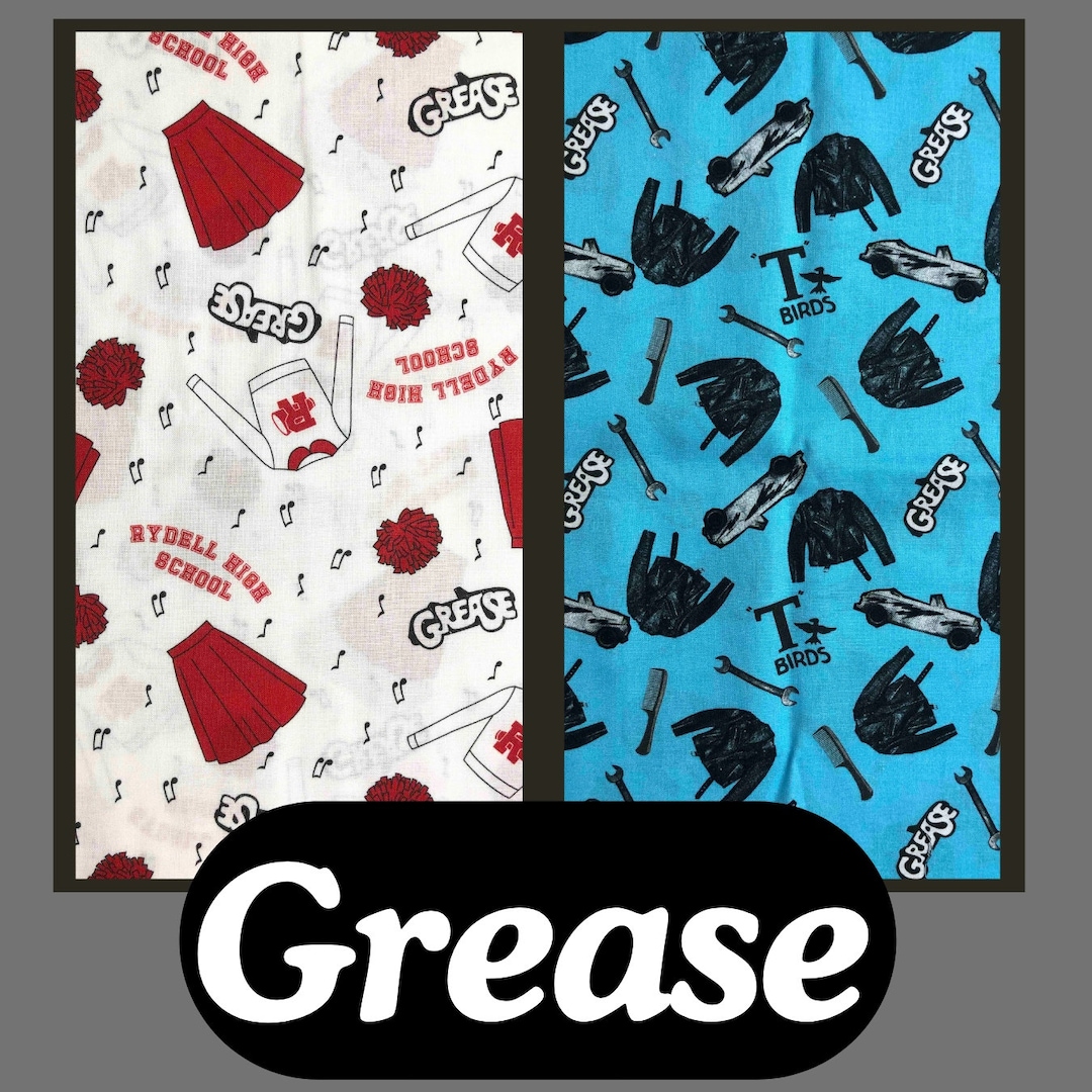 Grease Licensed Fabric, Cheerleader, 100% Cotton Fabric, Quilting ...