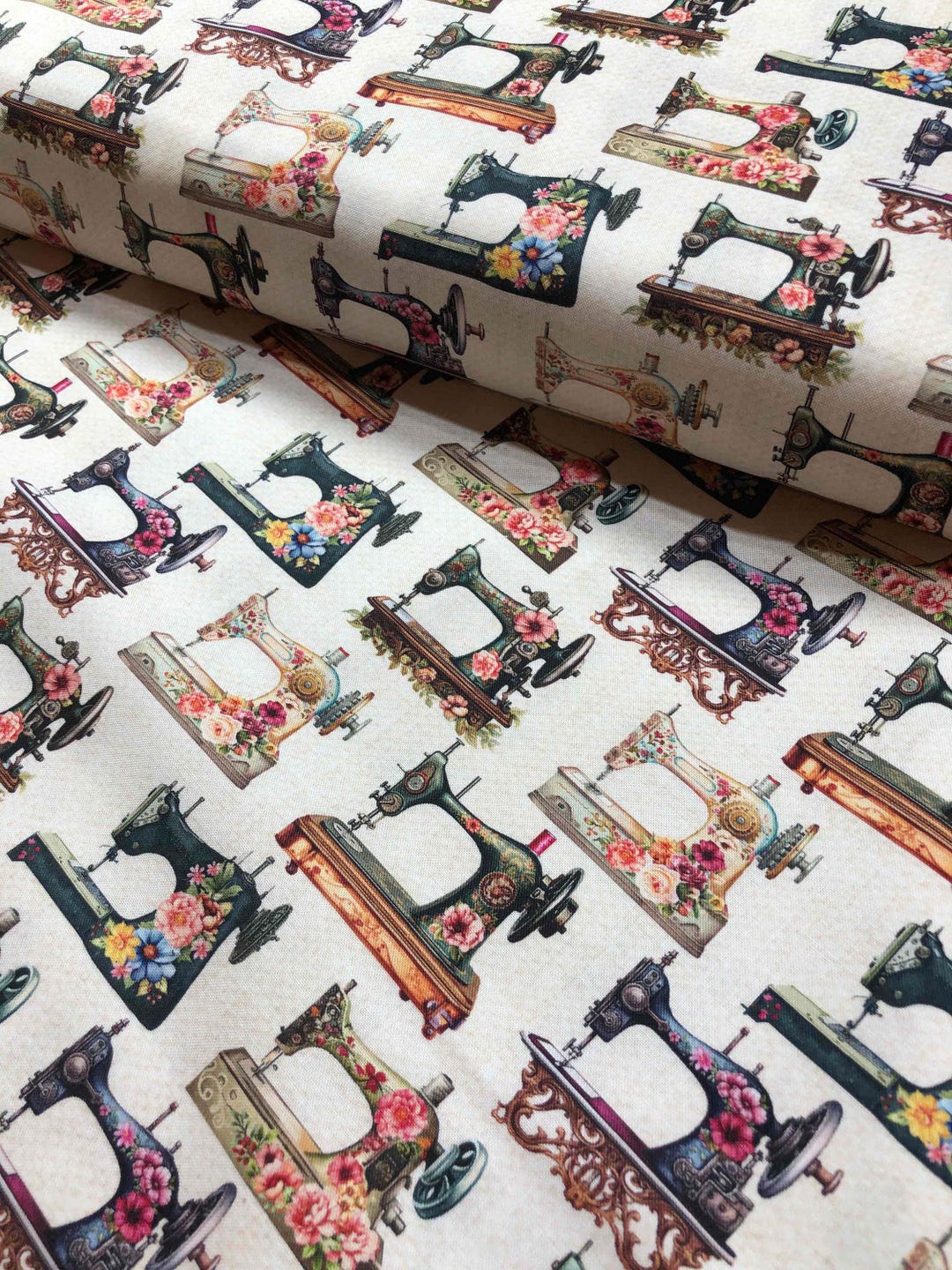 Timeless Treasures Floral Sewing Machine Fabric, 100% Cotton Fabric ...