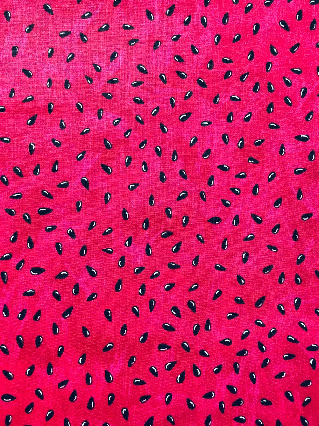 Red Watermelon Seed Fabric, 100% Cotton, Sewing, Quilting, Novelty ...