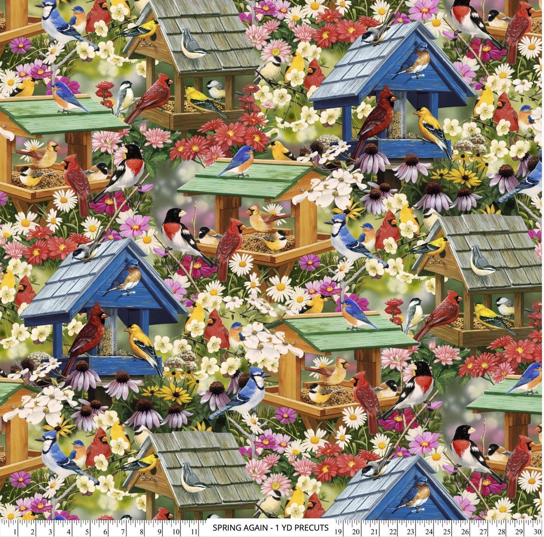 Spring Again by David Textiles Fabric by the Yard, 100% Cotton ...