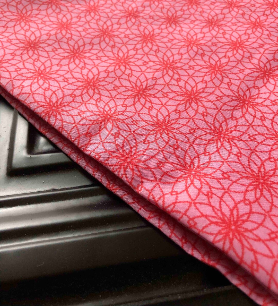 Fabric Traditions Spirograph Design on Pink 100%cotton Fabric, Sewing ...