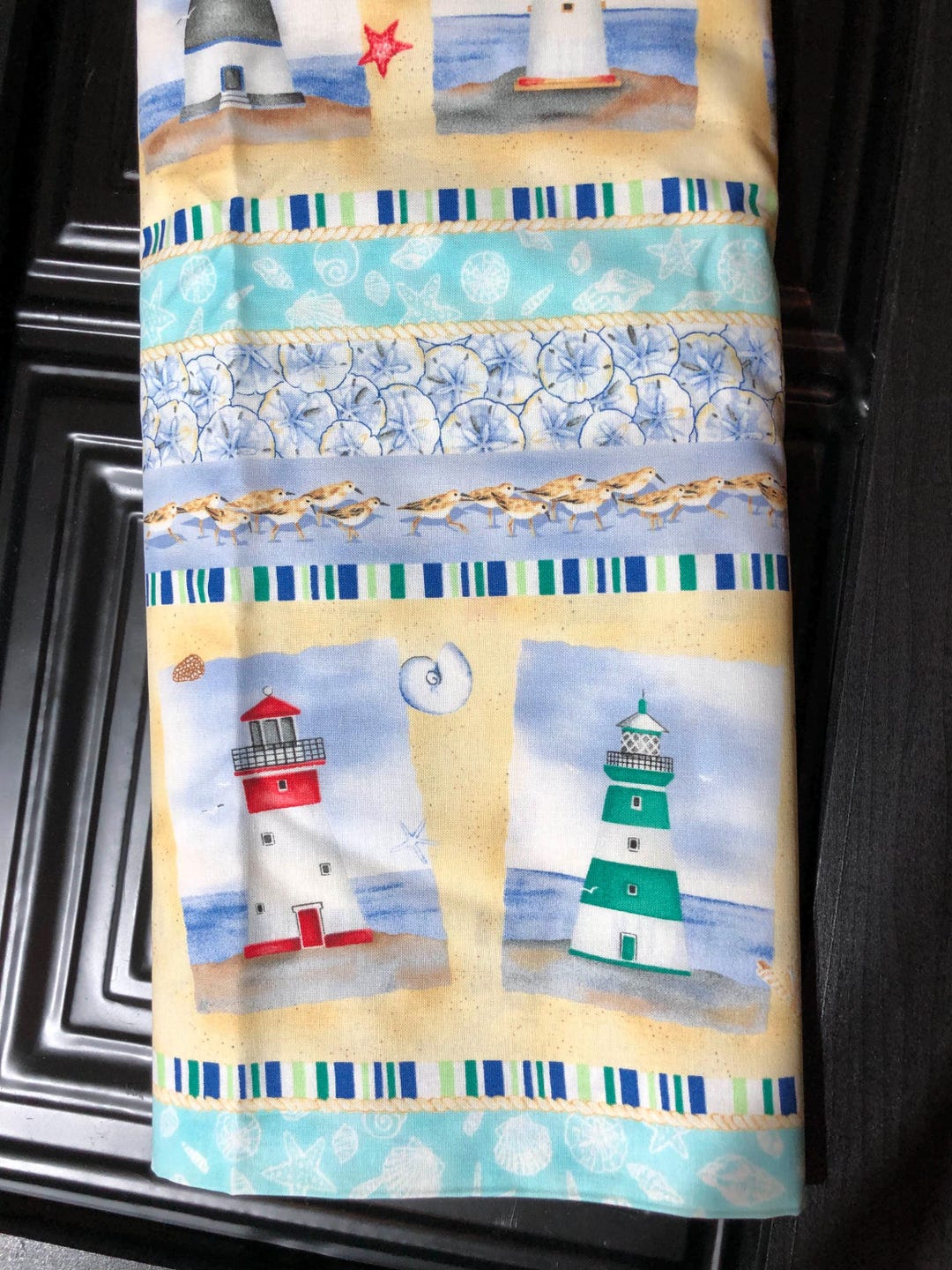 Beachcomber Lighthouse Fabric, Beach Fabric, 100% Cotton, Quilting ...