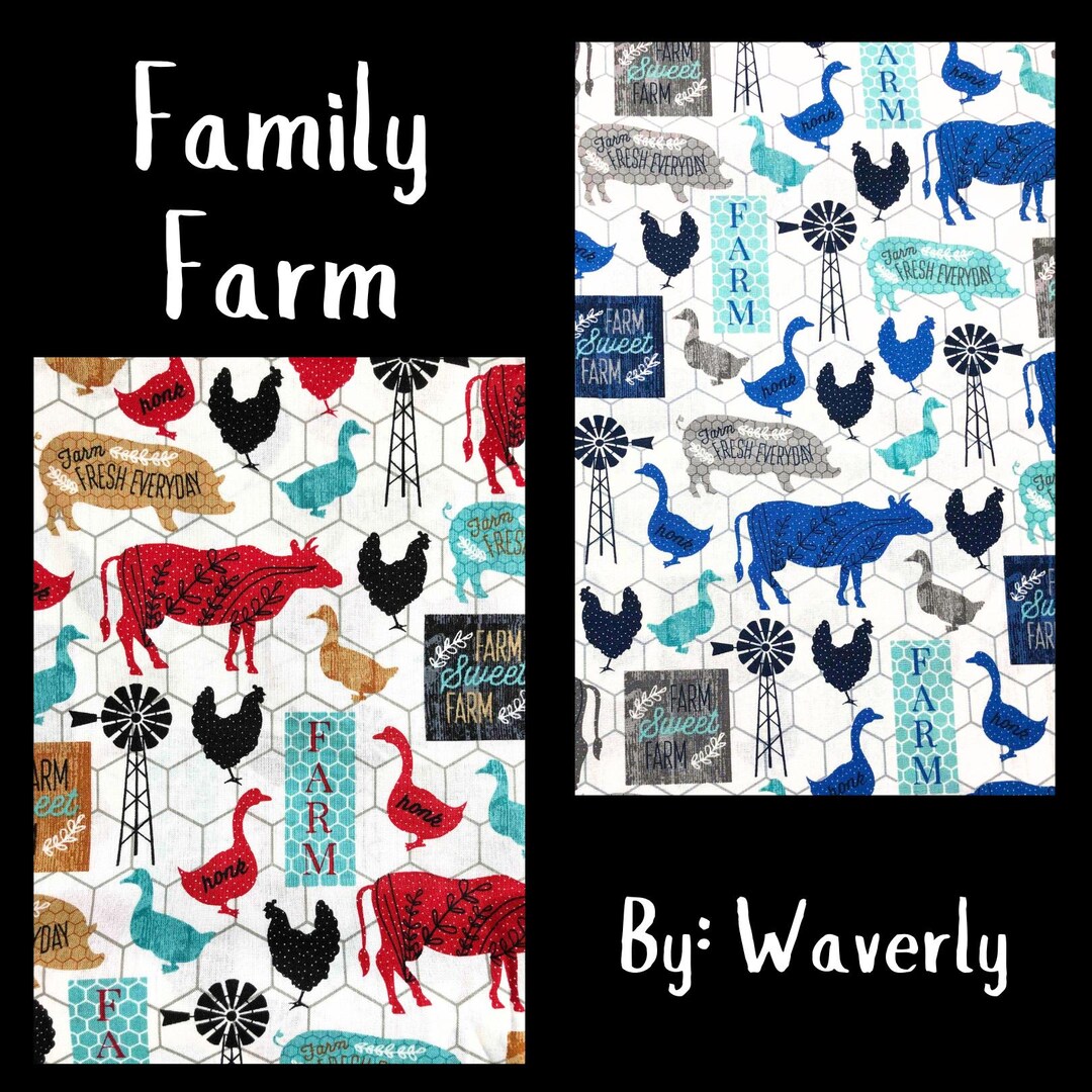 Waverly Family Farm Fabric, 100%cotton Fabric, Sewing, Quilting Fabric ...