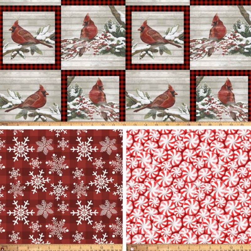Cardinal Fabric - Etsy