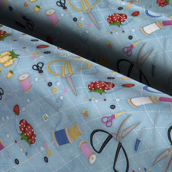 Sewing Theme Fabric - Etsy