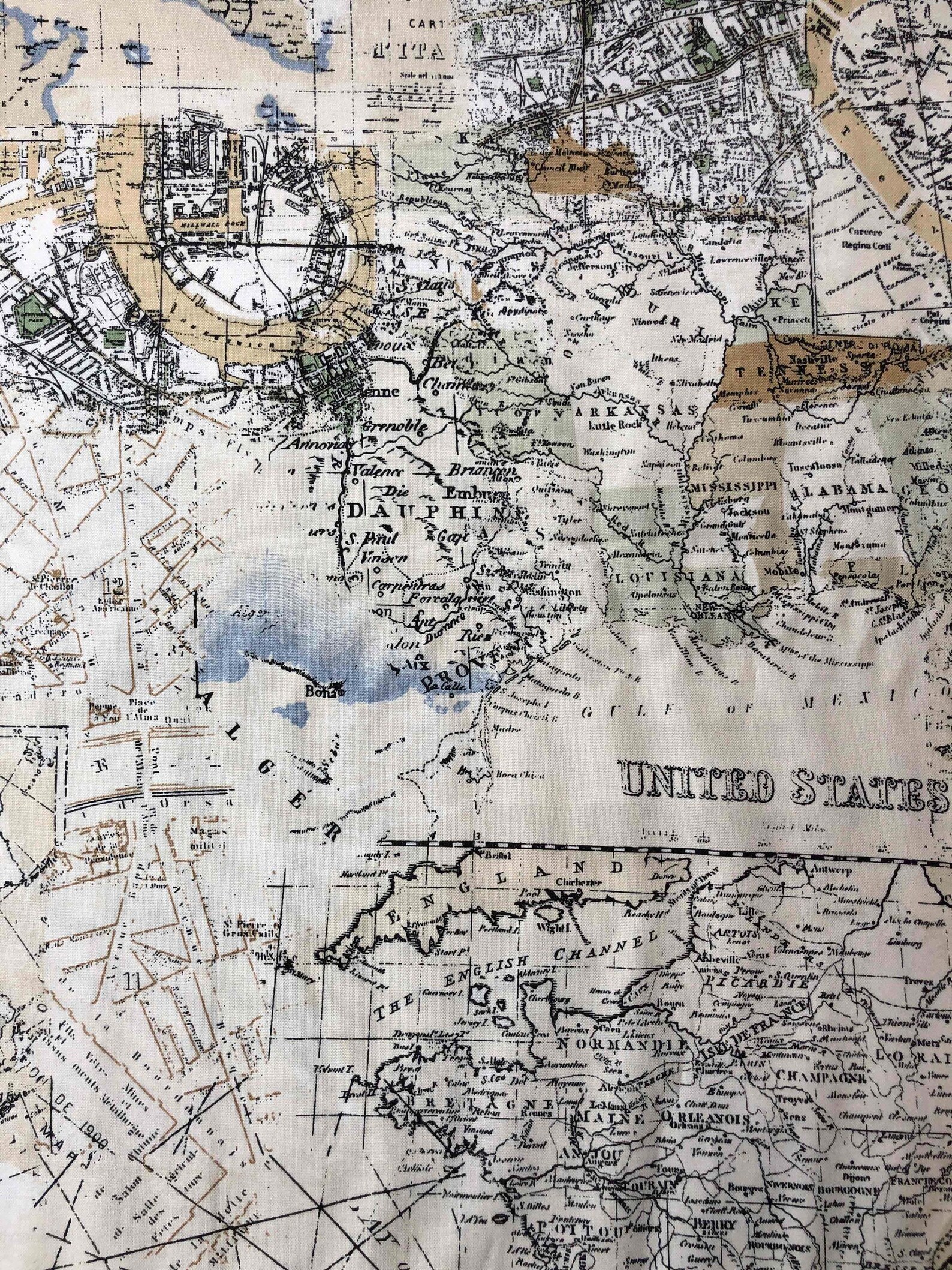 World Map Fabric, Sewing Fabric, Quilting, Northcott, City Map, London ...