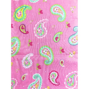 Pink Paisley Fabric, Sewing, Quilting, 100% Cotton Fabric, OOP Vintage ...
