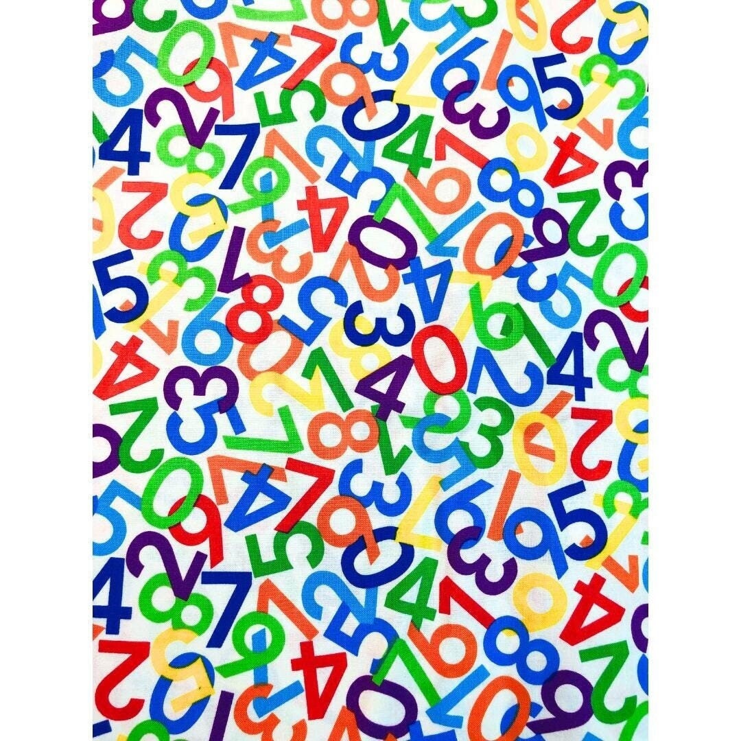 Number Fabric, Timeless Treasures Fabric, Sewing, Quilting, Fabric for ...