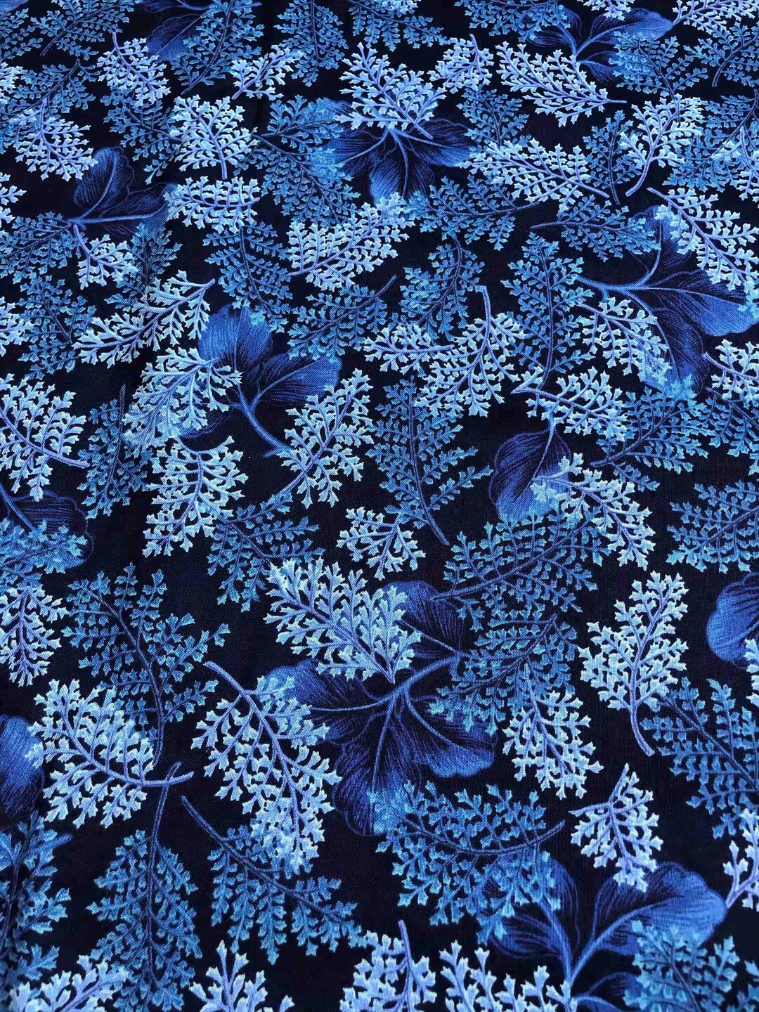 Cranston Blue Floral Fabric, Sewing Fabric, Quilting, 100% Cotton, Blue ...