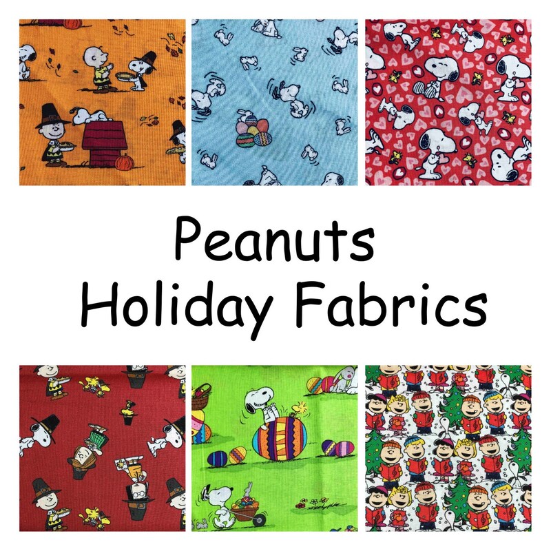 Snoopy Cotton Fabric - Etsy