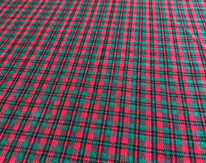 Red Plaid Woven Pattern Upholstery Fabric by the Yard - SKU: Rivet ...