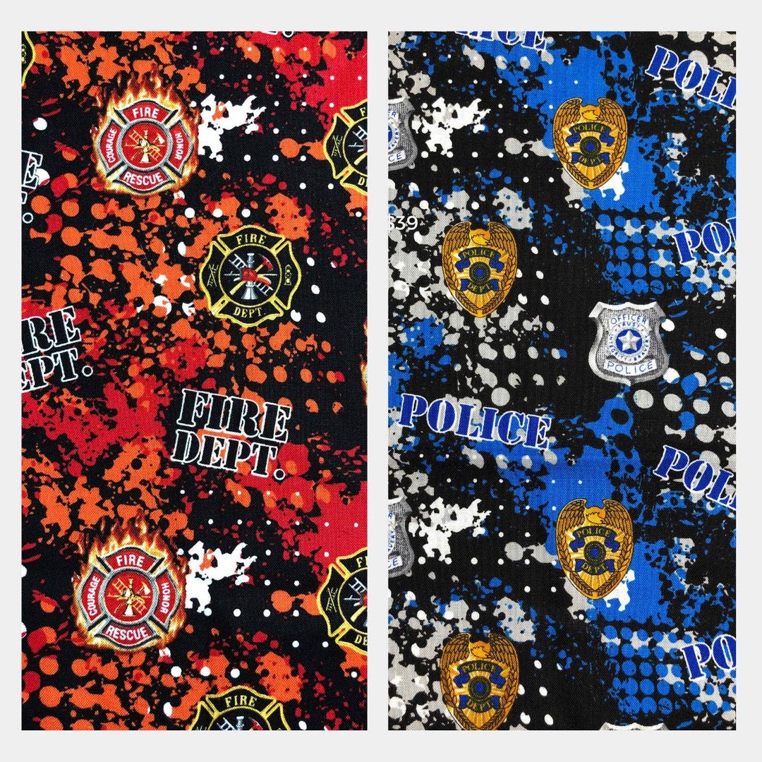 First Responders Fabric, Police Fabric, Fireman Fabric, Sewing Fabric ...