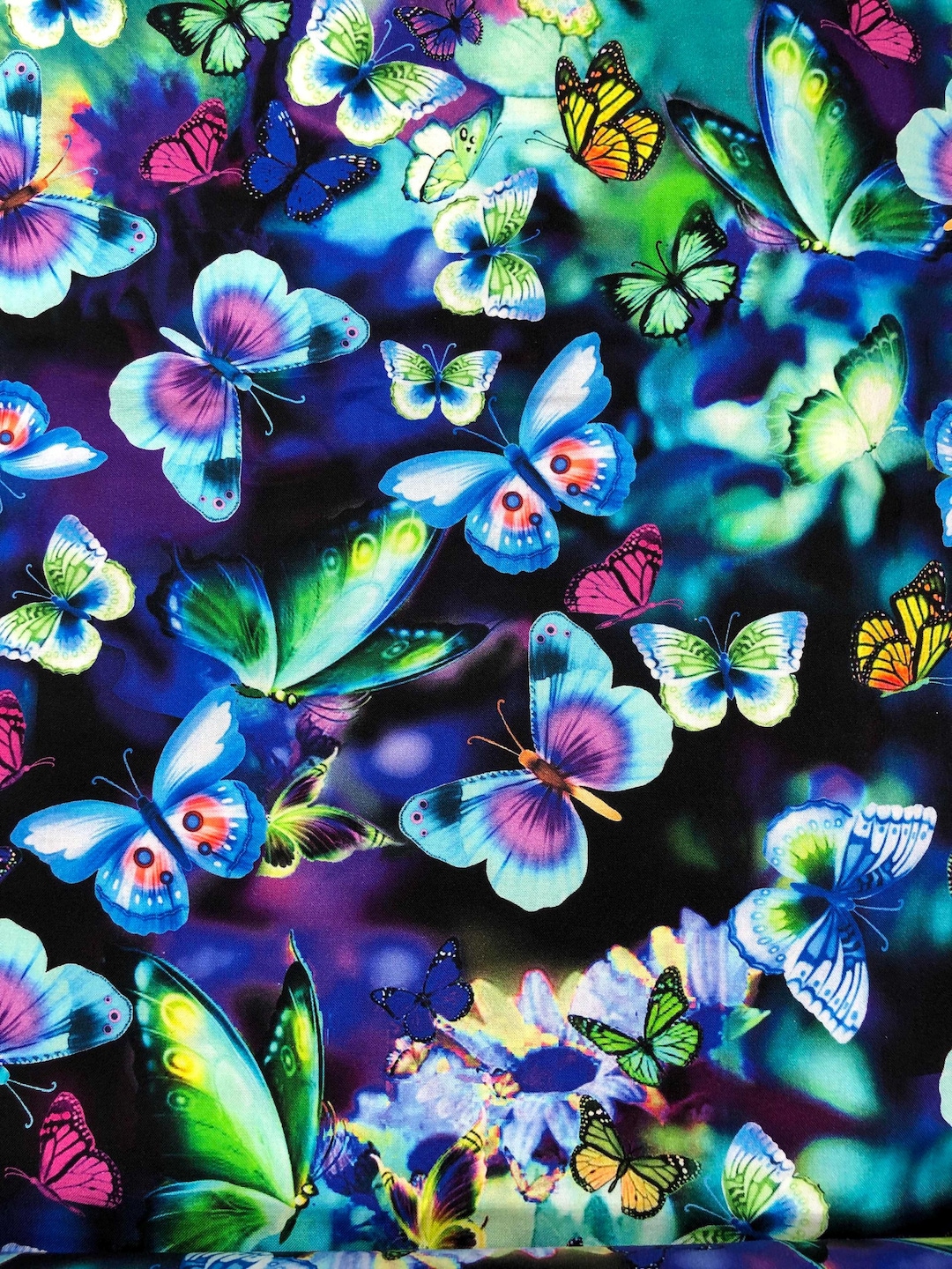 Timeless Treasures, Electric Butterflies, Butterfly Garden Collection ...